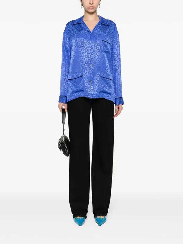 Just Cavalli Logo Snake-jacquard Shirt