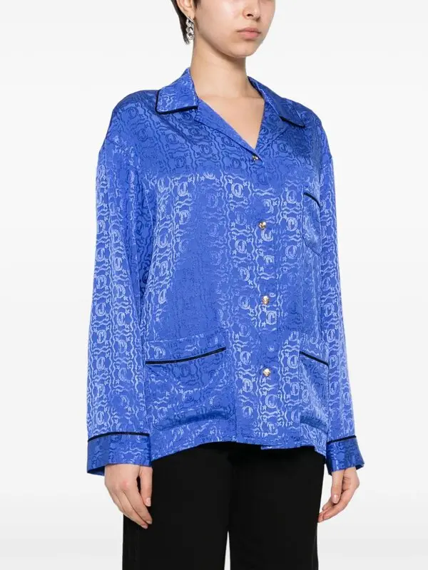 Just Cavalli Logo Snake-jacquard Shirt