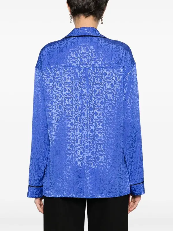 Just Cavalli Logo Snake-jacquard Shirt