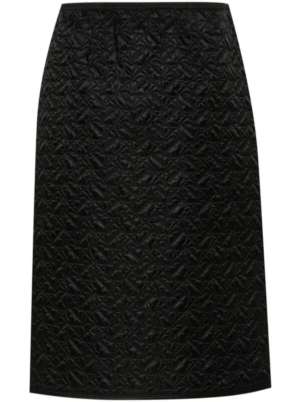 Moncler Quilted Pencil Skirt - Black