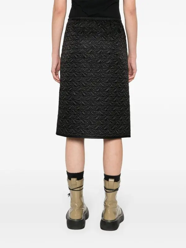 Moncler Quilted Pencil Skirt - Black