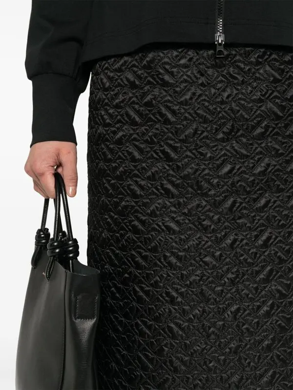 Moncler Quilted Pencil Skirt - Black