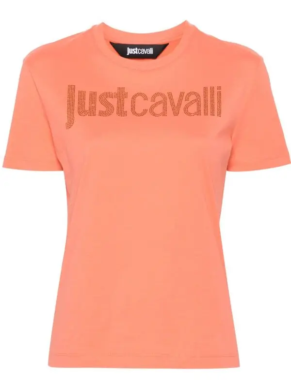 Just Cavalli Rhinestone-embellished Logo T-shirt