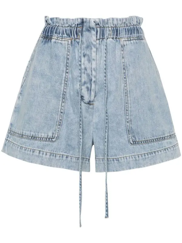 Rails Foster Wide-leg Denim Shorts - Blue