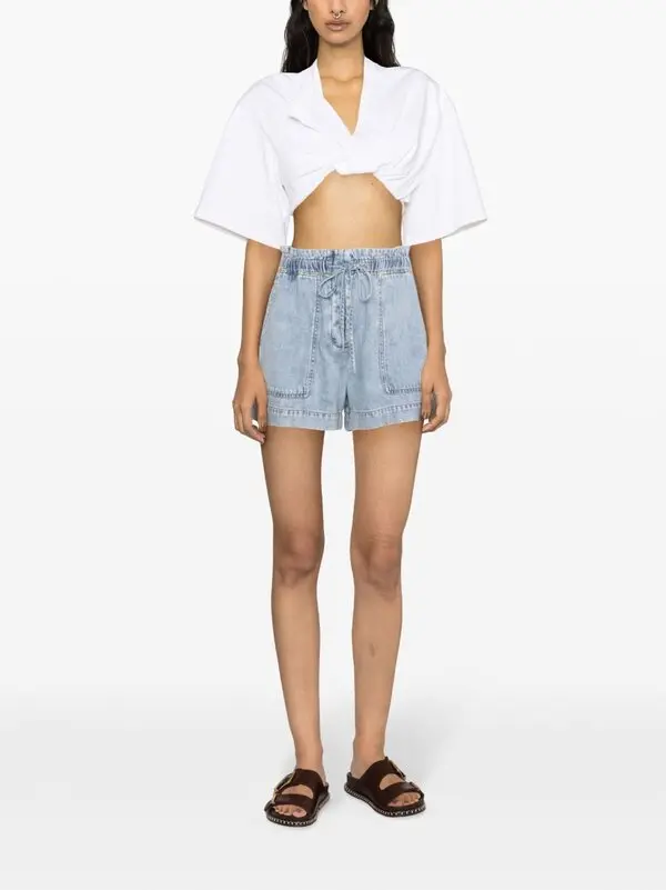 Rails Foster Wide-leg Denim Shorts - Blue