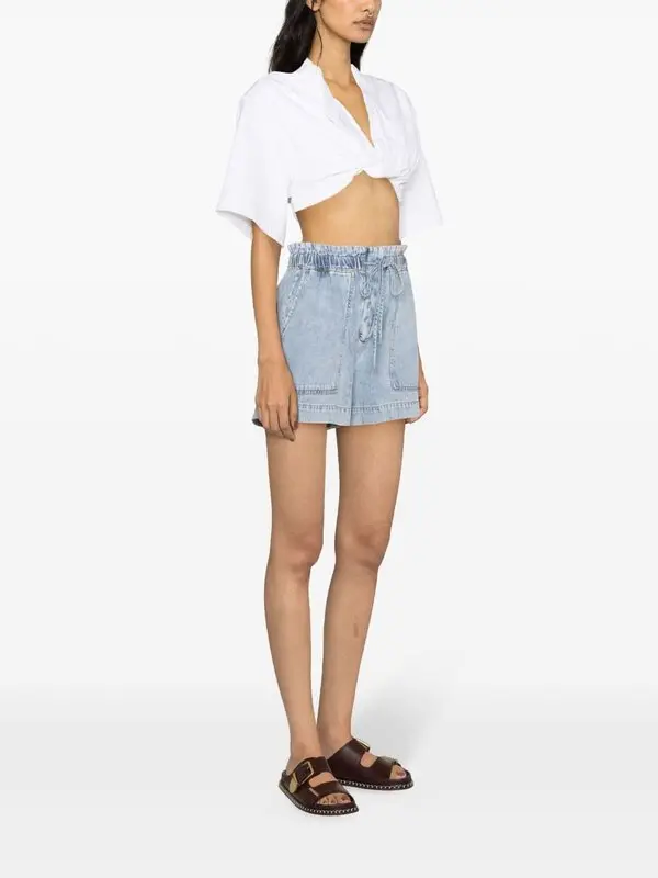 Rails Foster Wide-leg Denim Shorts - Blue