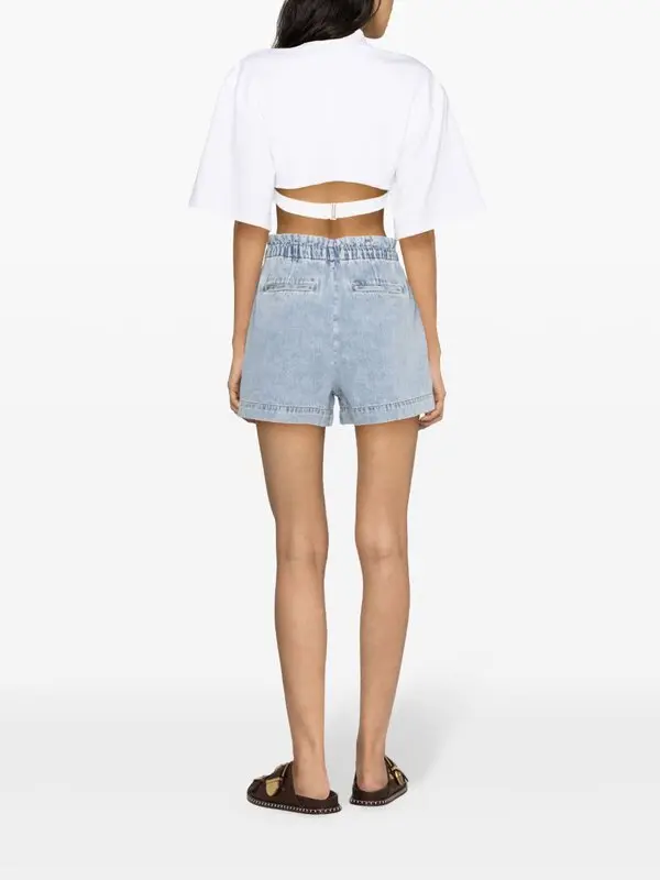 Rails Foster Wide-leg Denim Shorts - Blue