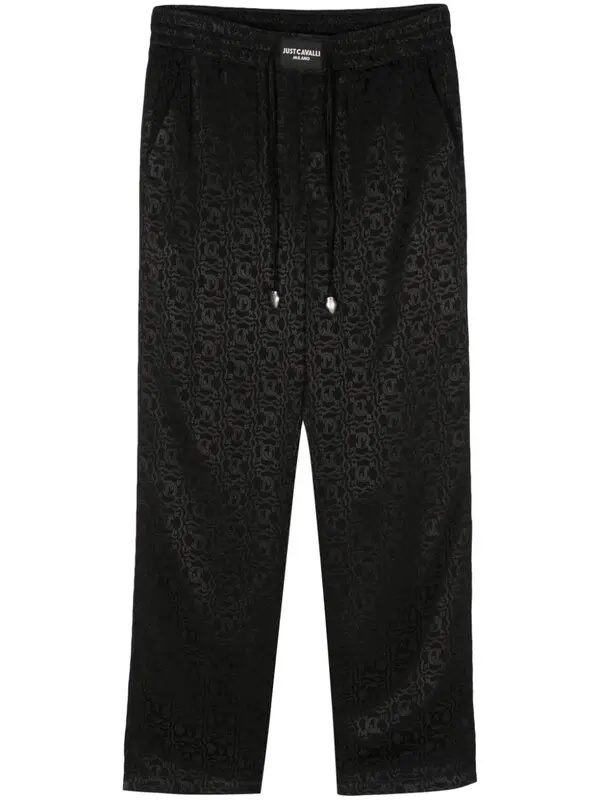 Just Cavalli Jacquard-logo Trousers