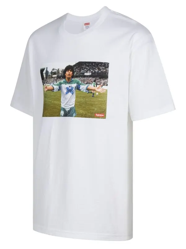 Supreme Maradona Photo-Print T-Shirt - White | Editorialist