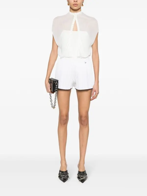 Jacquemus Le Short Maille Plissé Shorts - White