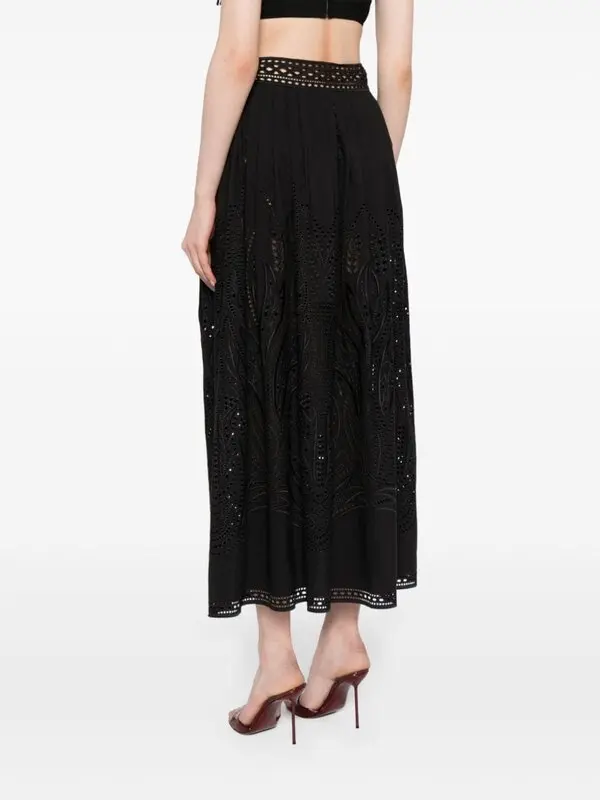 Alberta Ferretti Lace-detail Maxi Skirt