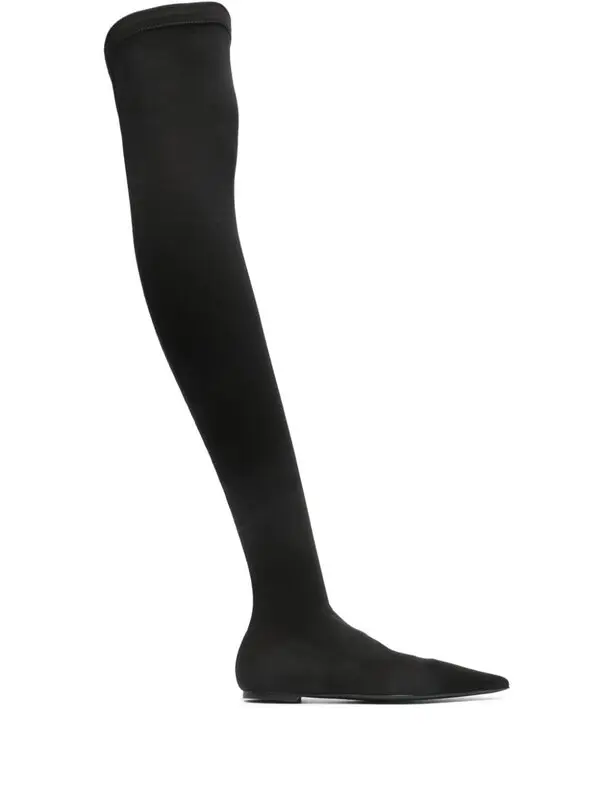 Dolce & Gabbana Thigh-high Flat Boots - Black
