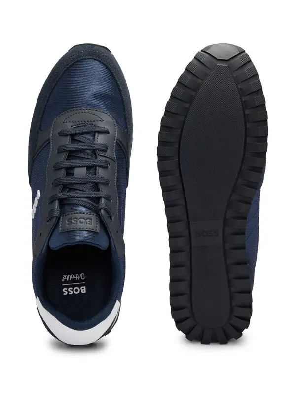 BOSS Logo-appliqué Panelled Sneakers - Blue