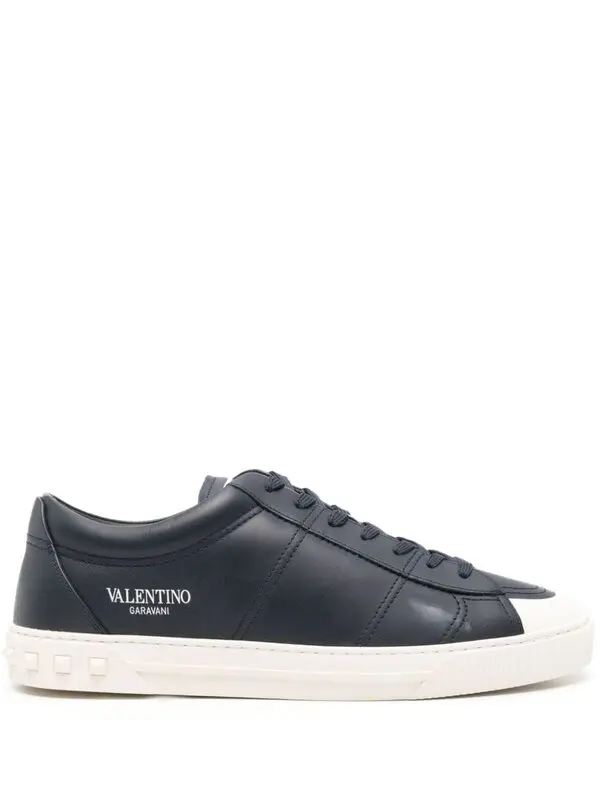 Valentino Garavani Cityplanet Leather Sneakers - Blue