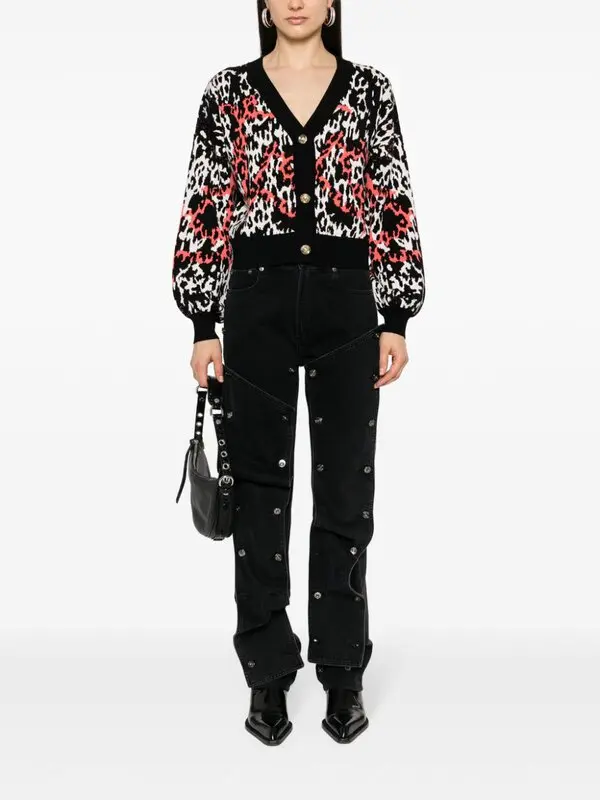 Just Cavalli Leopard Cropped Cardigan