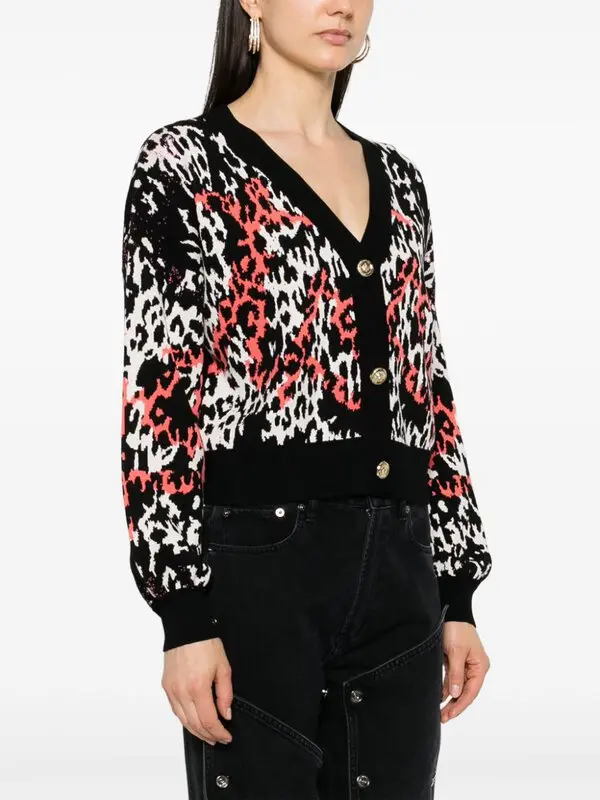 Just Cavalli Leopard Cropped Cardigan