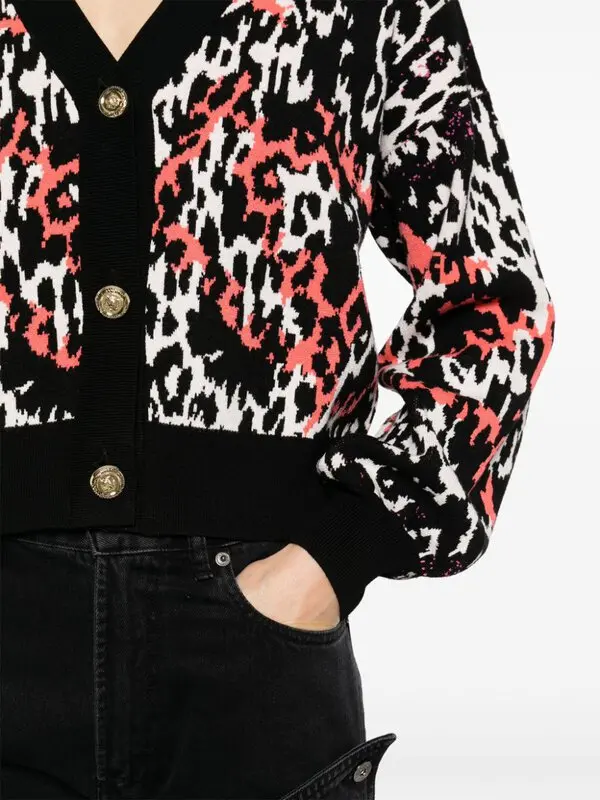 Just Cavalli Leopard Cropped Cardigan