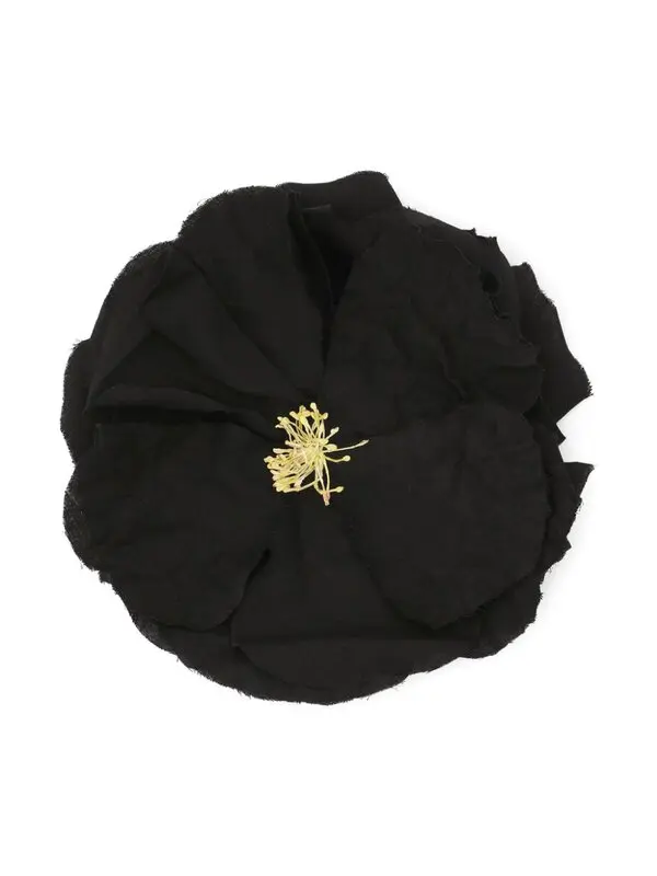 Dolce & Gabbana Floral Brooch - Black