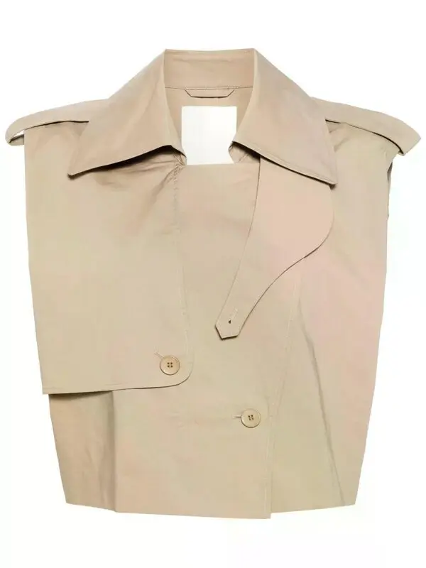 JNBY Double-breasted Trench Vest - Brown
