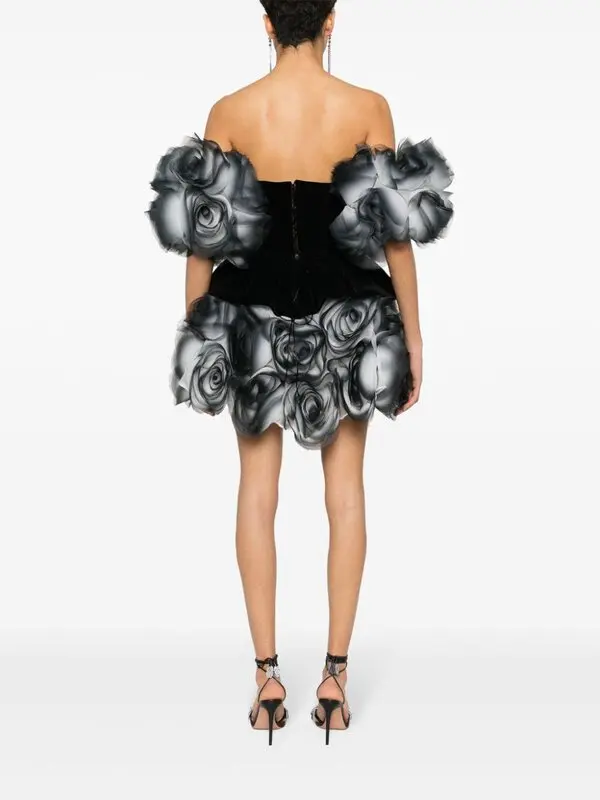 ANA RADU Floral-appliqué Minidress