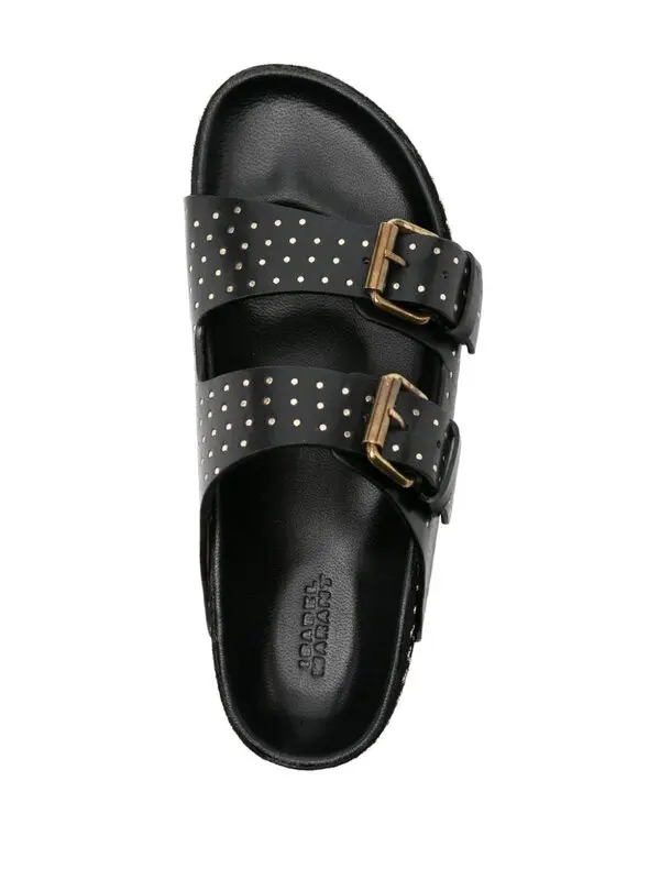 Isabel Marant Étoile Lennyo Leather Sandals - Black