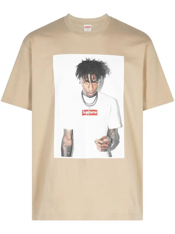 Supreme Nba Youngboy Cotton T-shirt - Neutrals