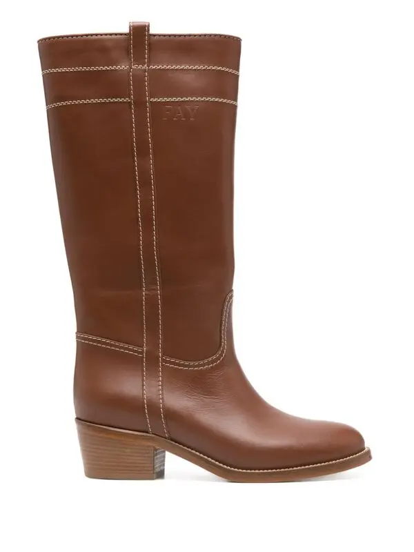 FAY 70mm Leather Boots