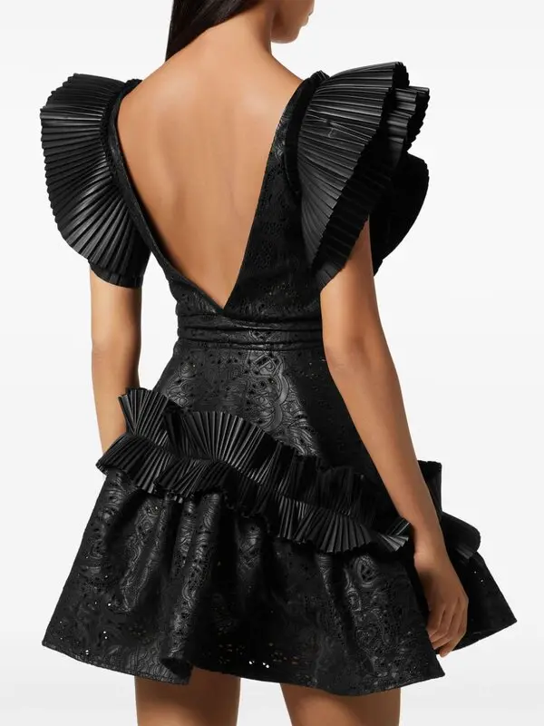 Philipp Plein Faux-leather Mini Dress