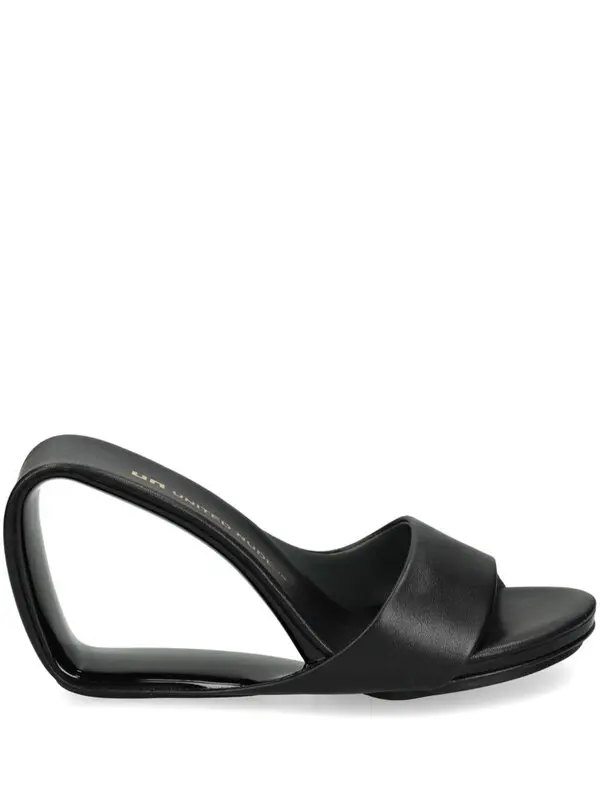 United Nude Mobius 65mm Leather Sandals - Black