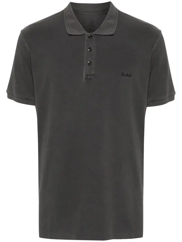 Woolrich Logo-embroidered Polo Shirt - Black