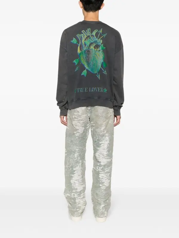 Just Cavalli Heart-print Cotton Sweatshirt