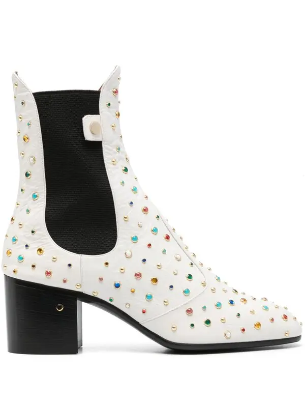 Laurence Dacade Angie 60mm Leather Boots - White