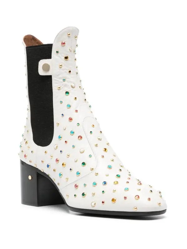Laurence Dacade Angie 60mm Leather Boots - White