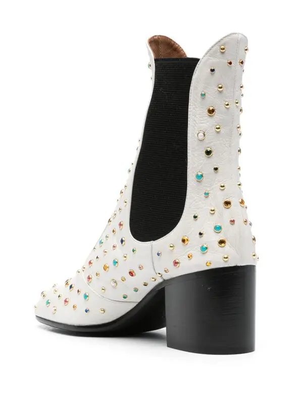 Laurence Dacade Angie 60mm Leather Boots - White