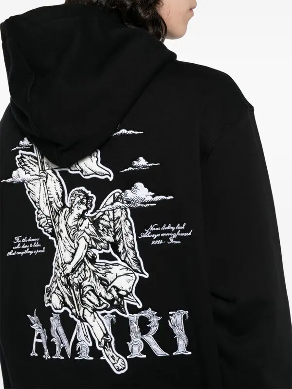 Amiri Angel Cotton Hoodie In Black - 30% Off | Editorialist