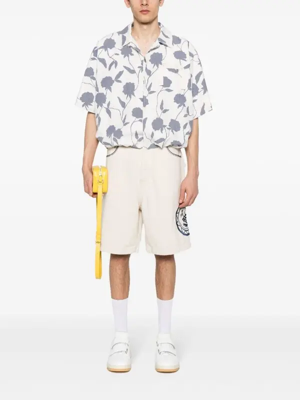 Drole De Monsieur Art De La Table Denim Shorts - Neutrals