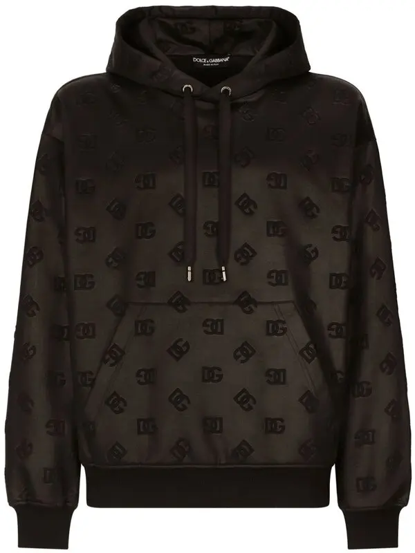 Dolce & Gabbana Embossed Logo Jersey Hoodie