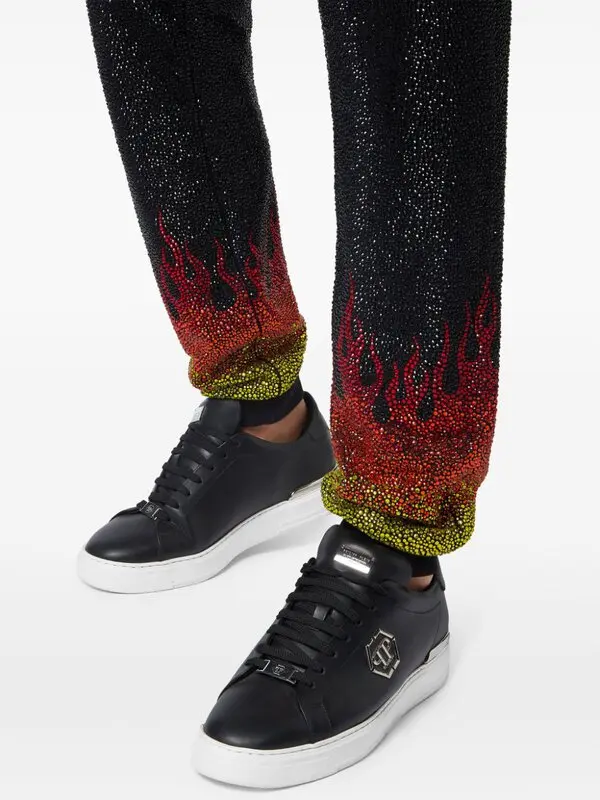 Philipp Plein Crystals Flame Hooded Tracksuit Set