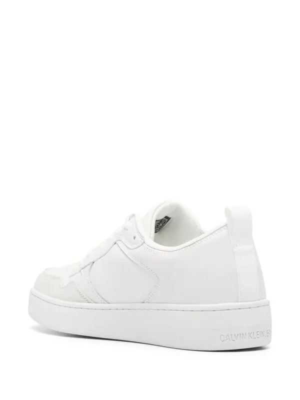 Calvin Klein Debossed-logo Leather Trainers
