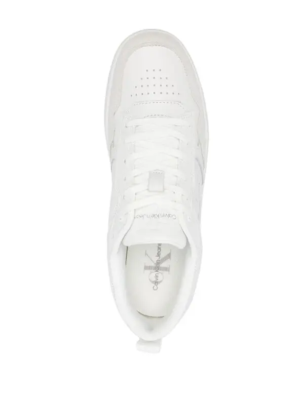 Calvin Klein Debossed-logo Leather Trainers