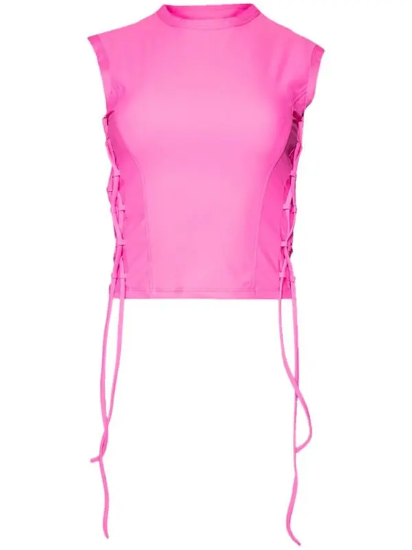 Vetements Lace-up Crop Top