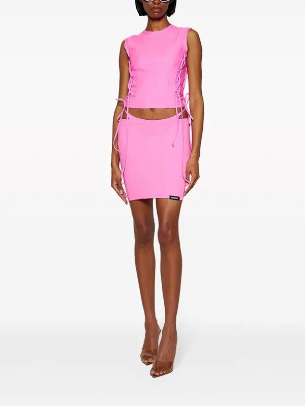Vetements Lace-up Crop Top