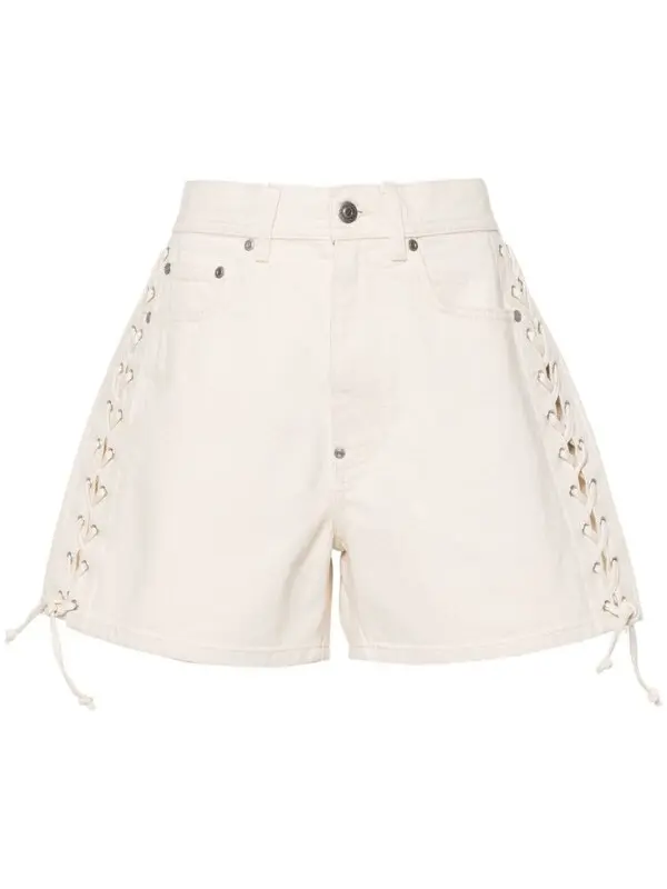 Stella McCartney Lace-up Cotton Shorts