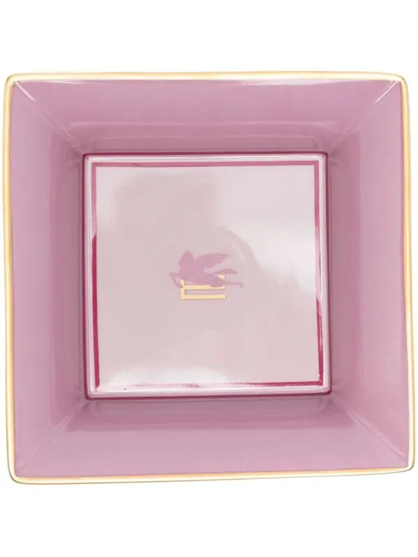 Etro Pegaso-motif Porcelain Tray - Pink