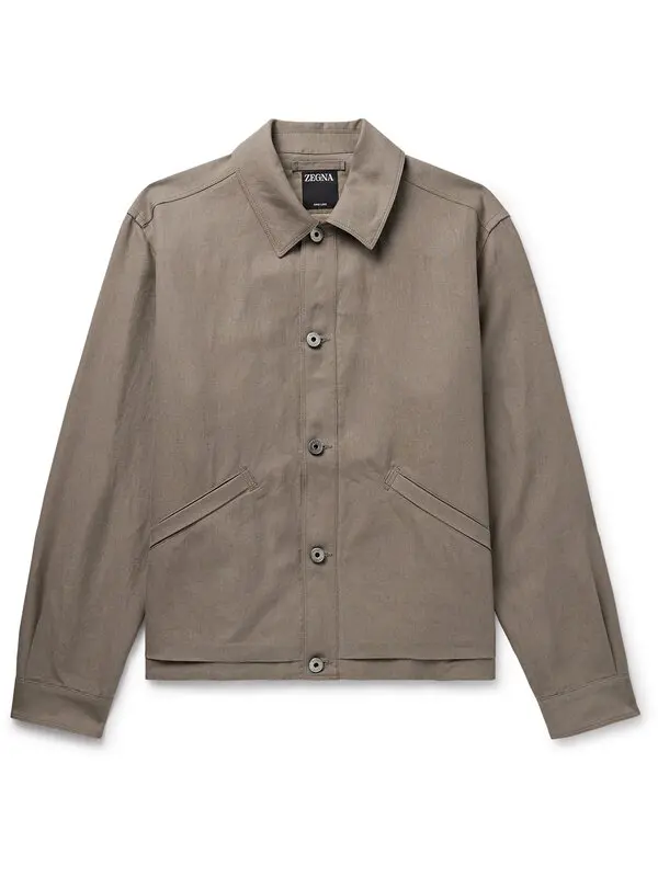 Zegna Oasi Linen Bomber Jacket
