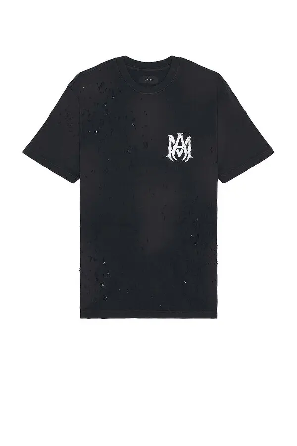 Amiri Washed Shotgun Tee In Black - 45% Off | Editorialist