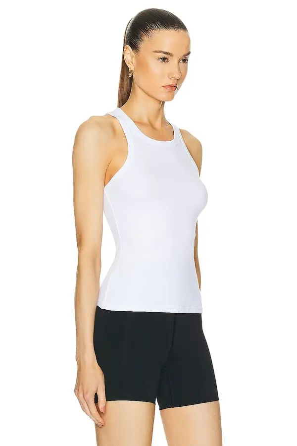 Alo Yoga Ribbed Devoted Tank Top In White - 30% Off | Editorialist