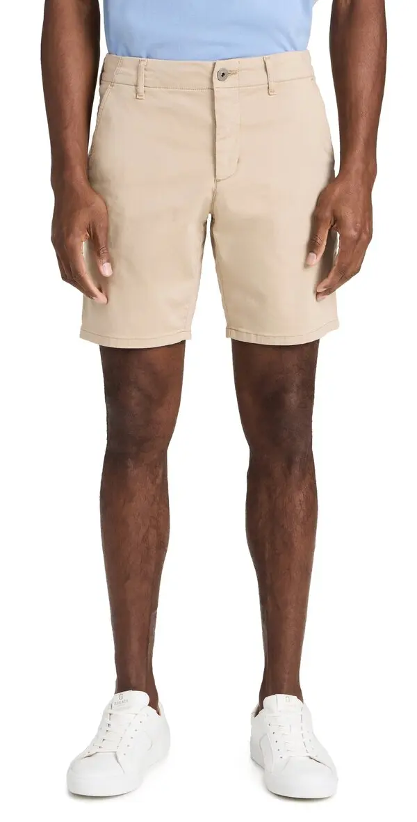 Paige Phillips Stretch Sateen Shorts - Khaki