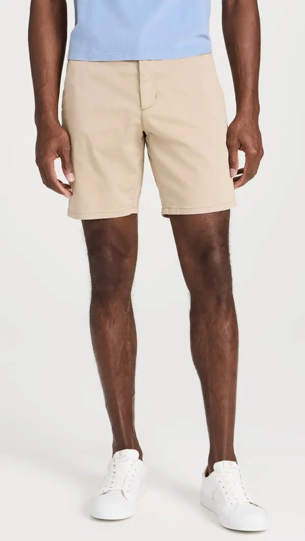 Paige Phillips Stretch Sateen Shorts - Khaki