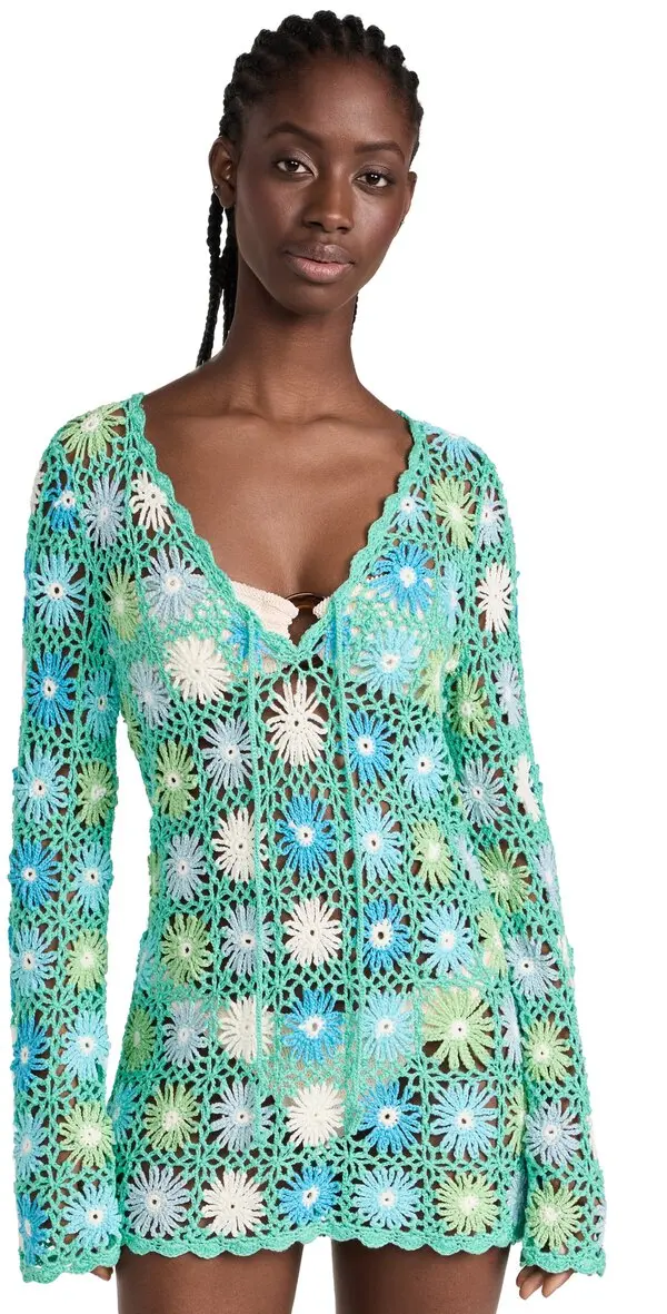 Show Me Your Mumu Vacay Mini Coverup - Blue Multi Floral